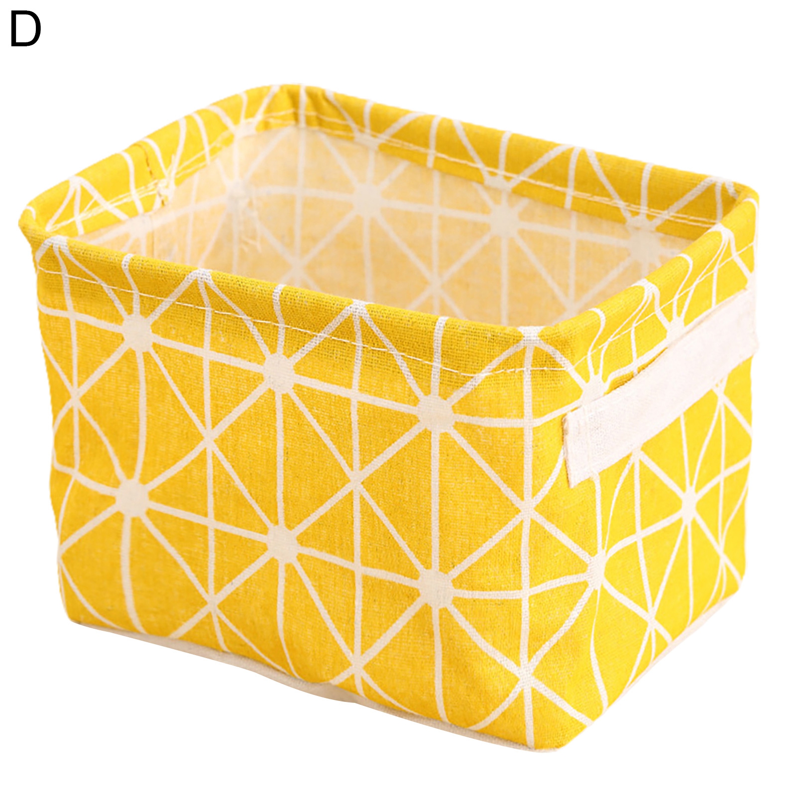 Decorative Storage Bin with Handle - Cotton Flax Organizer Basket for ...