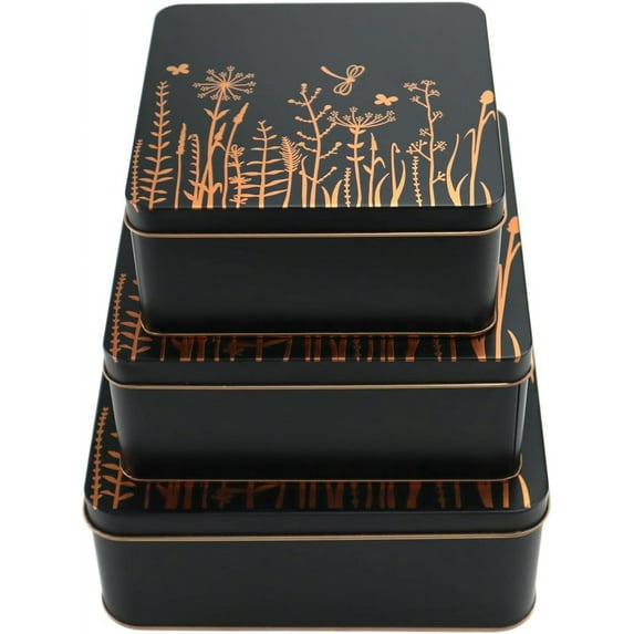 Decorative Storage Box Rural Tin Gift Box Tinplate Candy Cookie Jars ...