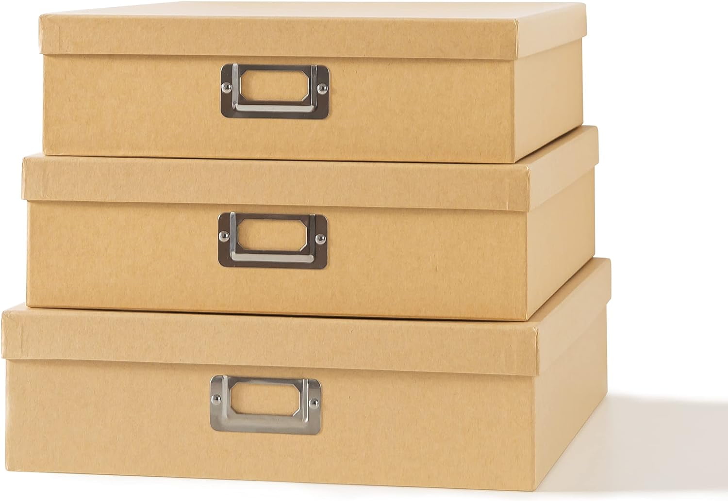 Decorative Storage Boxes with Lids, Set of 3 Nesting Kraft Paper ...