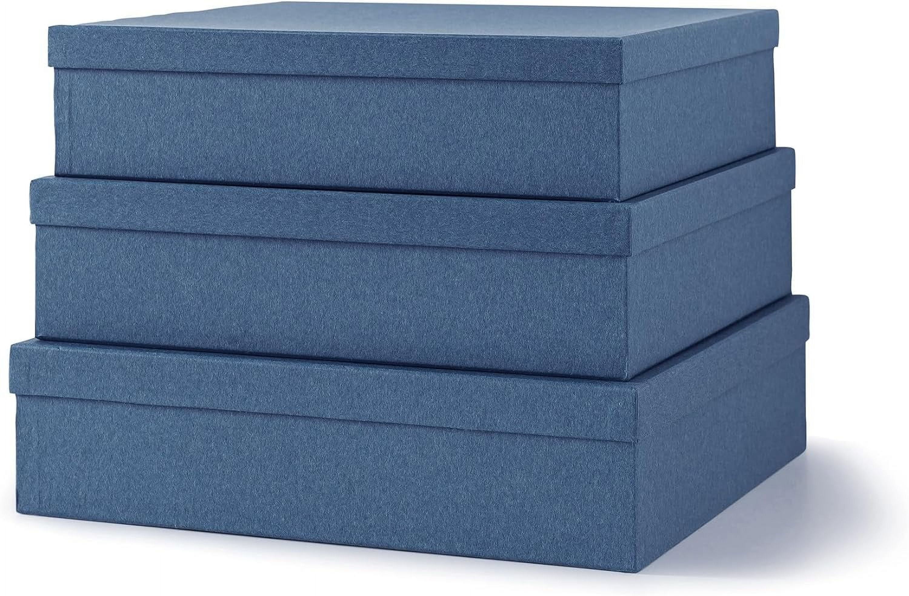 Decorative Storage Boxes with Lids, Set of 3 Nesting Kraft Paper ...