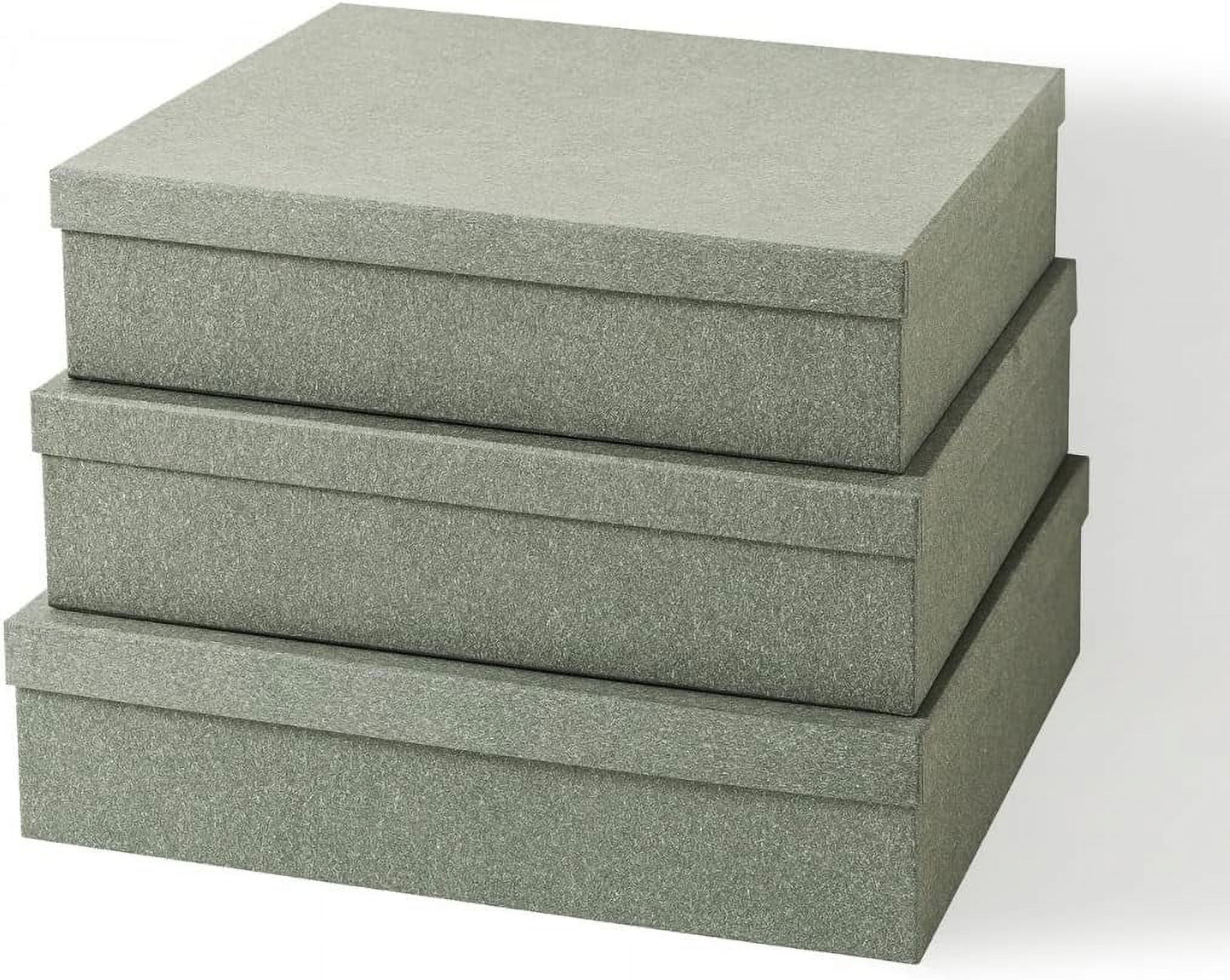 Decorative Storage Boxes with Lids, Set of 3 Nesting Kraft Paper ...