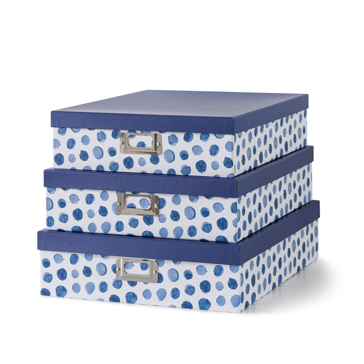 Decorative Storage Boxes with Lids, Set of 3 Memory Boxes for Keepsakes ...
