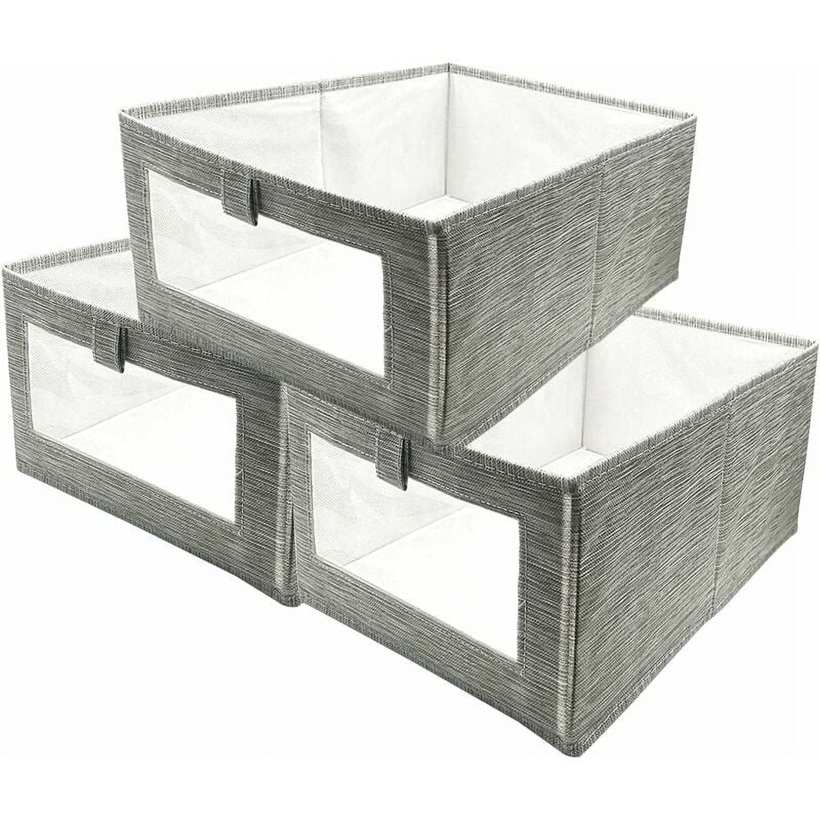 Decorative Storage Solutions, Natural Fiber Cube Bins, Clear Window For Easy Access, Eco ...