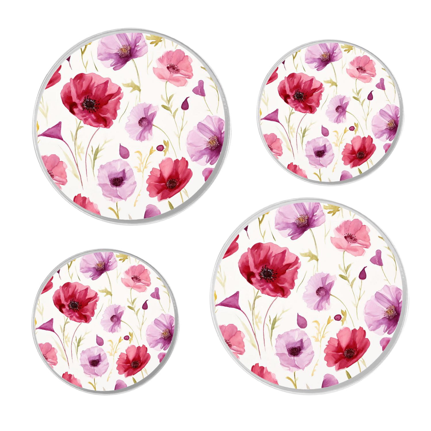 Decorative Stove Burner Covers 4 Pcs Metal Round Stove Burner Covers ...
