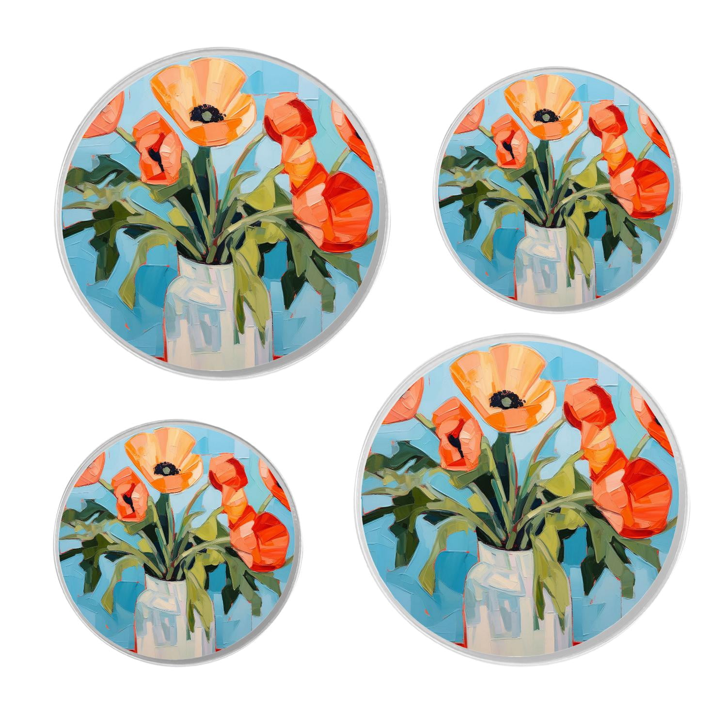 Decorative Stove Burner Covers 4 Pcs Metal Round Stove Burner Covers ...