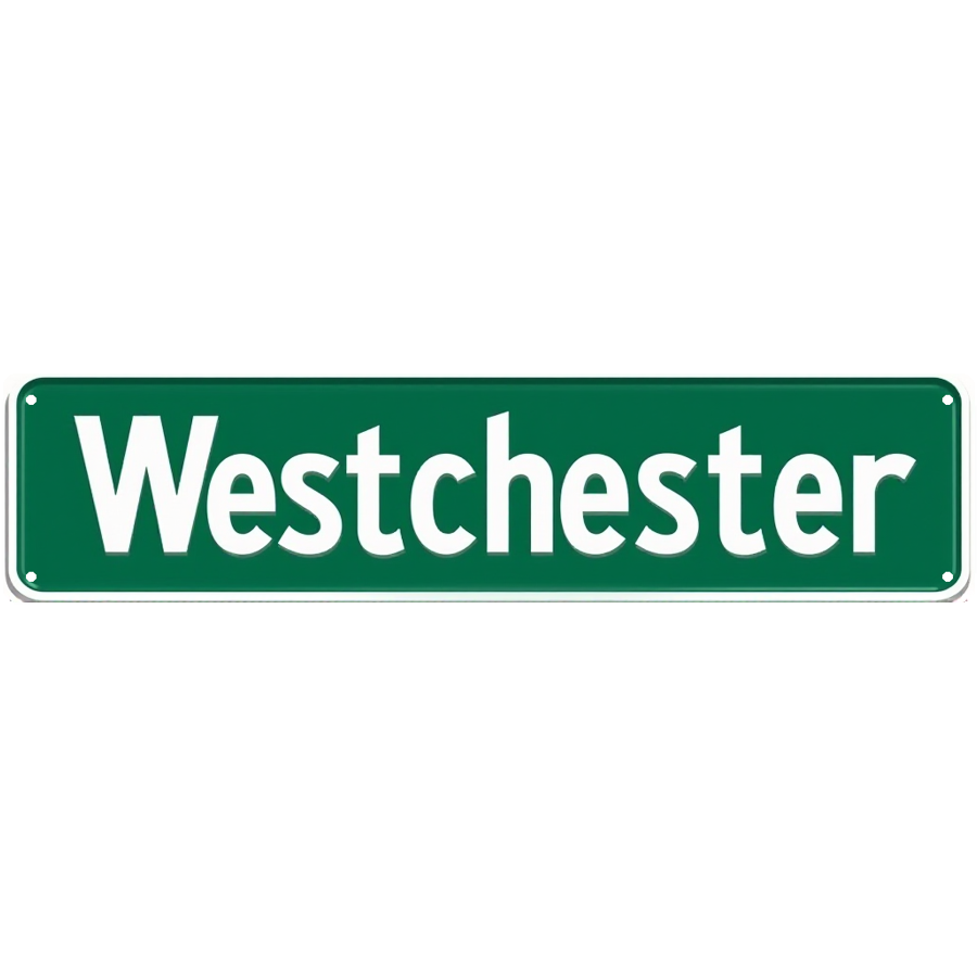 Decorative Street Tin Sign - Westchester Design, 16x4 Inches - Suitable ...