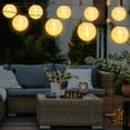 10 LED Nylon Lantern String Lights, Waterproof for Outside Backyard ...