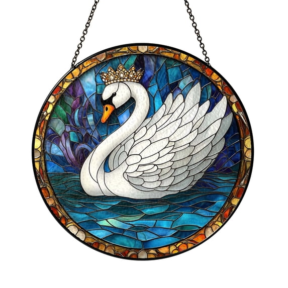 Decorative Swan Glass Suncatcher for Window2101 - Walmart.com