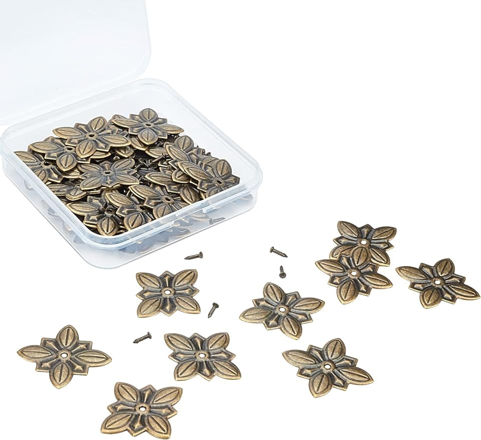 Decorative Tacks 50pcs Diamond and Petal Shape Antique Upholstery Tacks ...