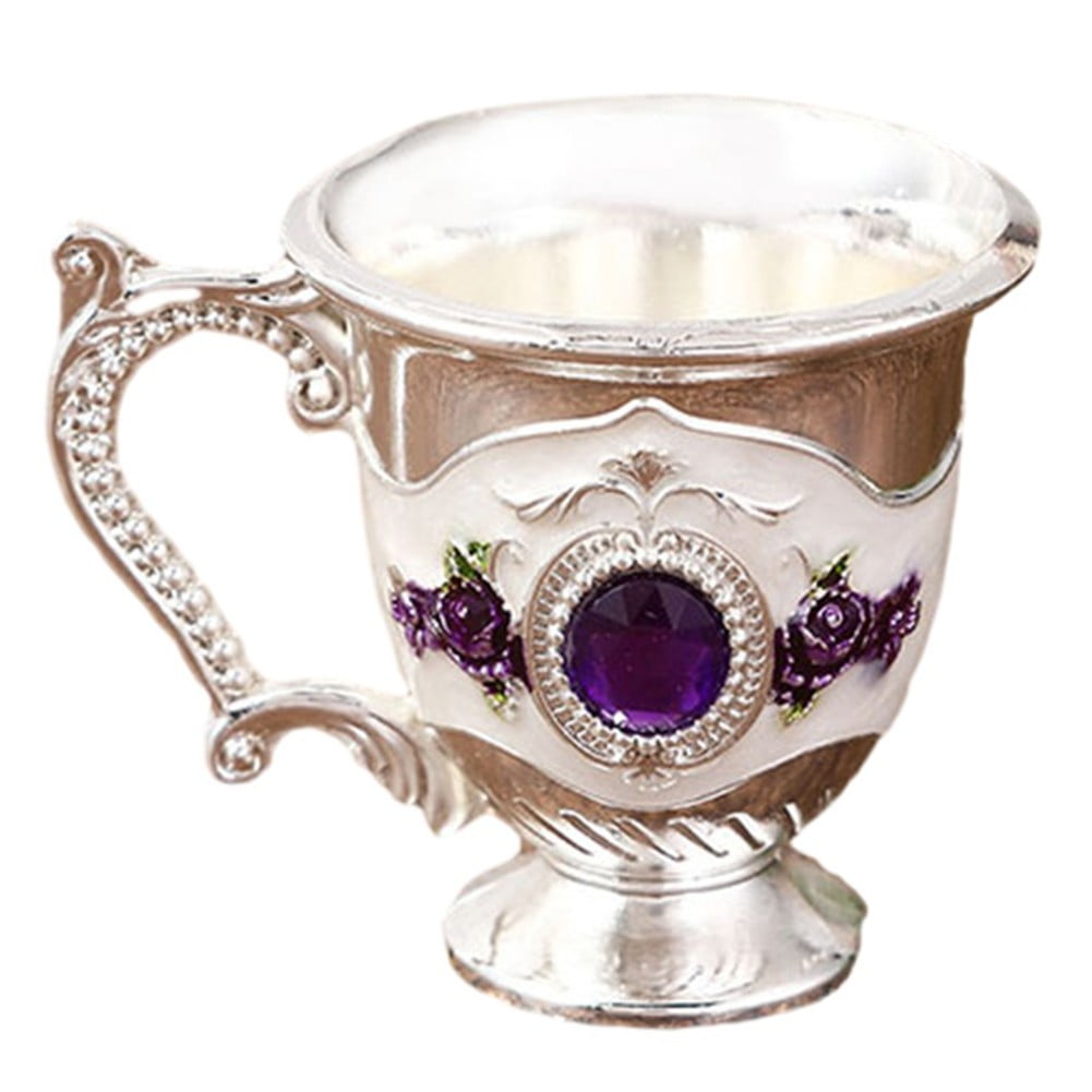 Decorative Tea Cup European Style Coffee Mug Metal Wine Drinking Cups ...