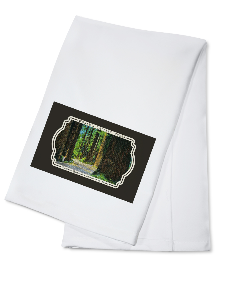 Decorative Tea Towel, Apron California Redwoods, Avenue of the Giants ...