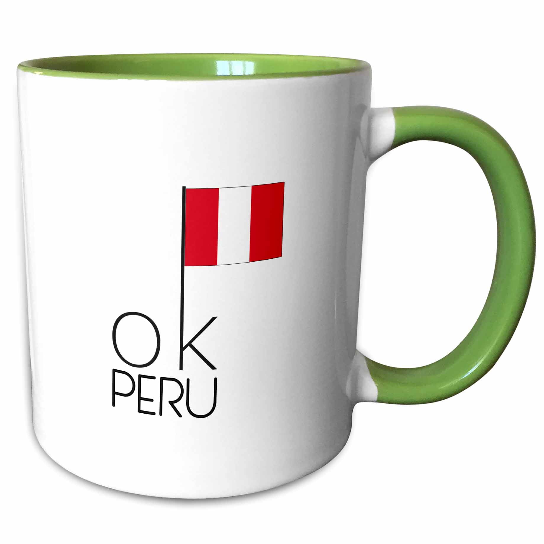 3drose, Decorative Text Ok Peru and an Image of the National Flag, 15oz ...