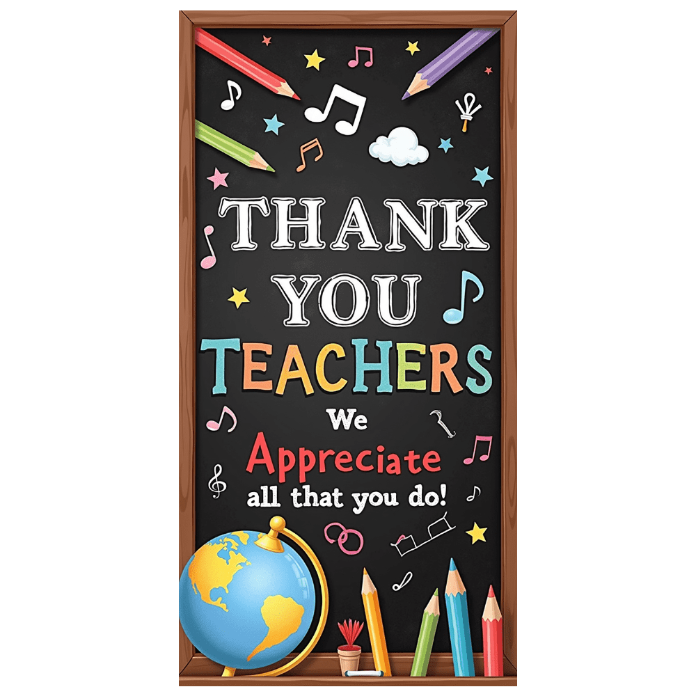 Decorative Thank You Teacher Appreciation Banner for School Events ...
