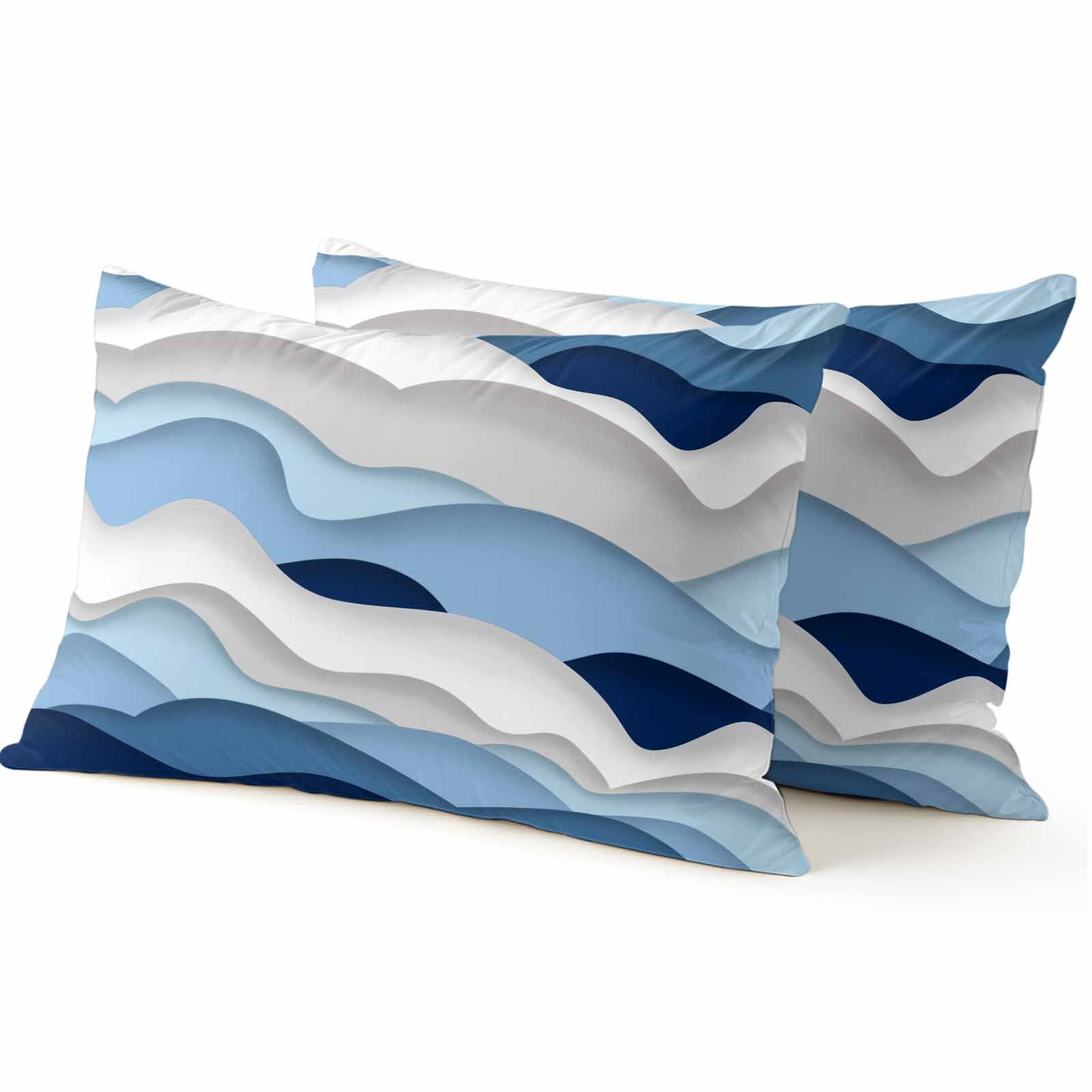 Decorative Throw Pillow Covers 12x20 Inch Set of 2 Blue Ocean Home Decor Pillow Cases for Couch ...