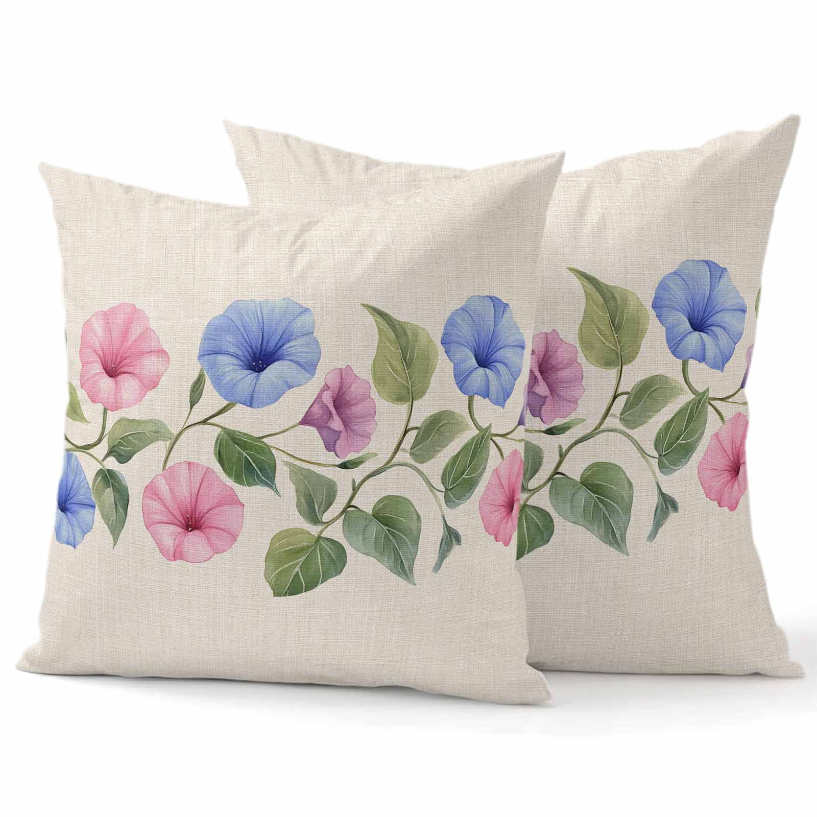 Decorative Throw Pillow Covers 20x20 Inch Set of 2 Watercolor ...
