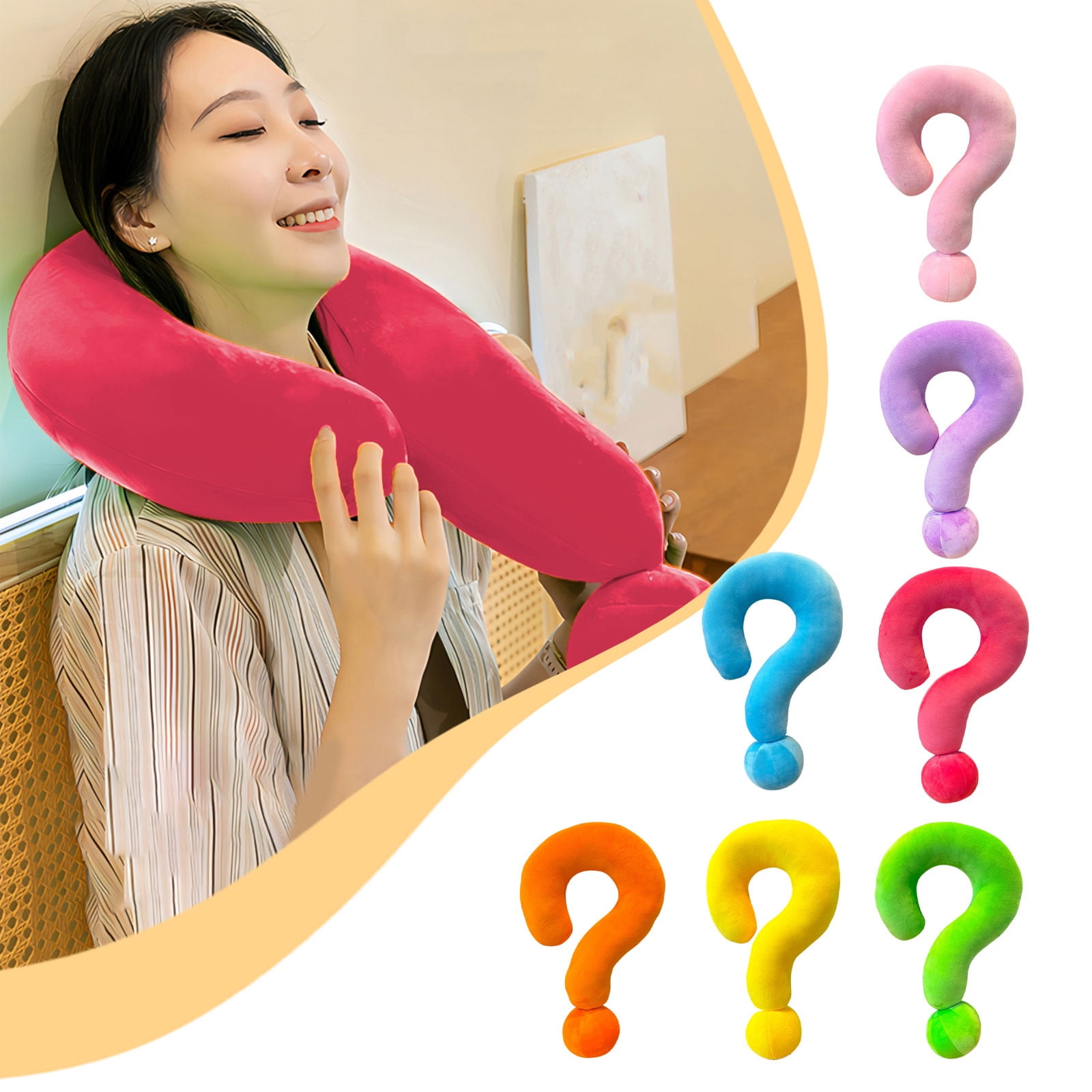 Decorative Throw Pillow Covers 28x22 Question Mark Pillows Toy Doll ...