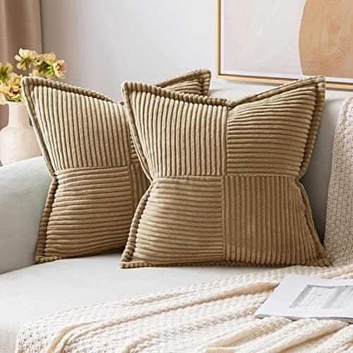 Decorative Throw Pillow Covers for Couch Bed Livingroom 12x12 Inch Set ...
