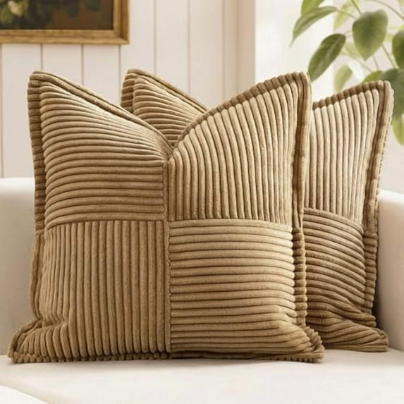 Decorative Throw Pillow Covers for Couch Bed Livingroom 20x20 Inch Set ...