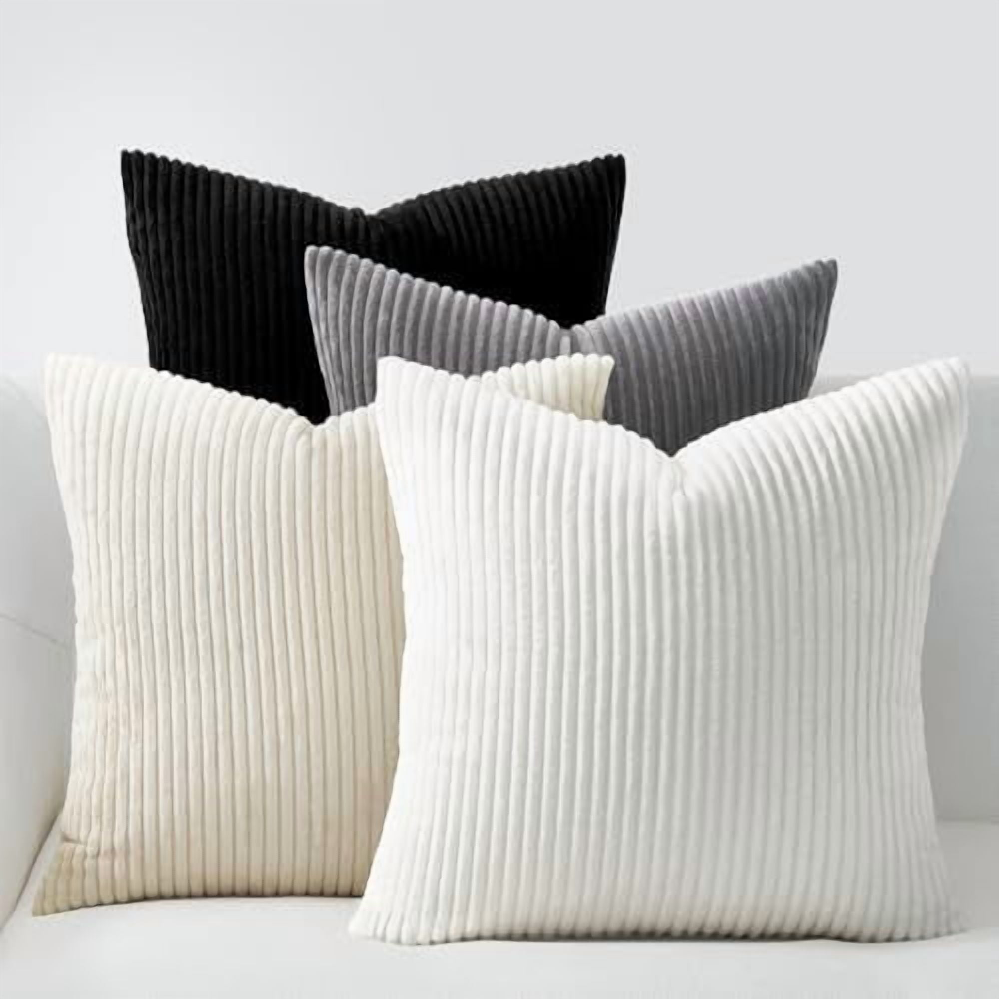 Decorative Throw Pillow Covers Cushion Cases,Set of 4 Soft Velvet ...
