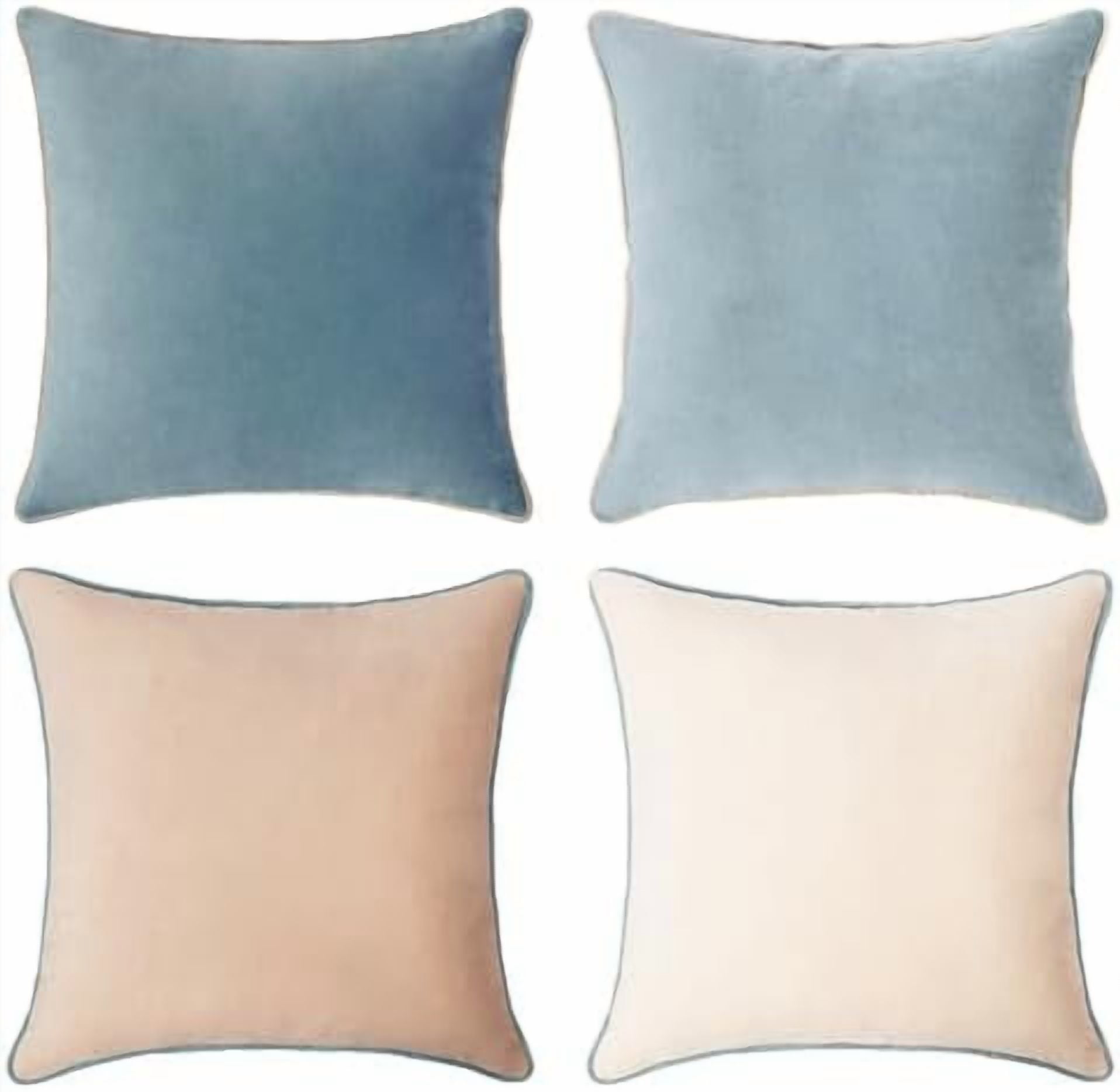 Decorative Throw Pillow Covers Cushion Cases, Set of 4 Soft Velvet ...