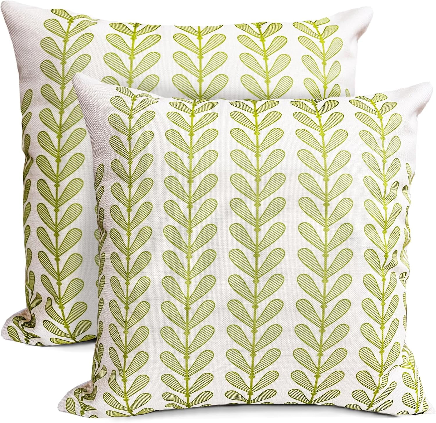 Decorative Throw Pillow Covers Set of 2 Grass Green Pillow Covers 18x18 ...