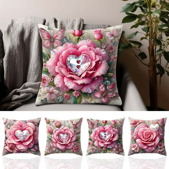 Decorative Throw Pillow Covers for Couch Cushion Case, Romantic Love ...