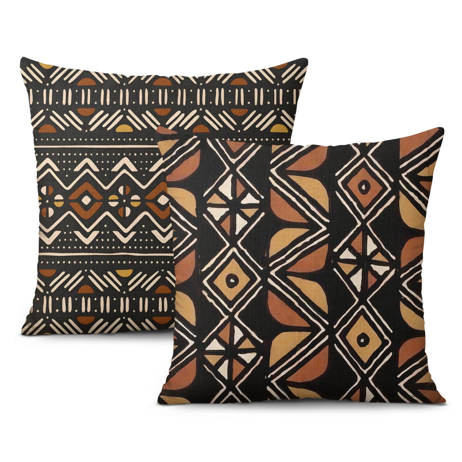 Decorative Throw Pillows Cover 20x20 Inch Boho Farmhouse Square Pillow ...