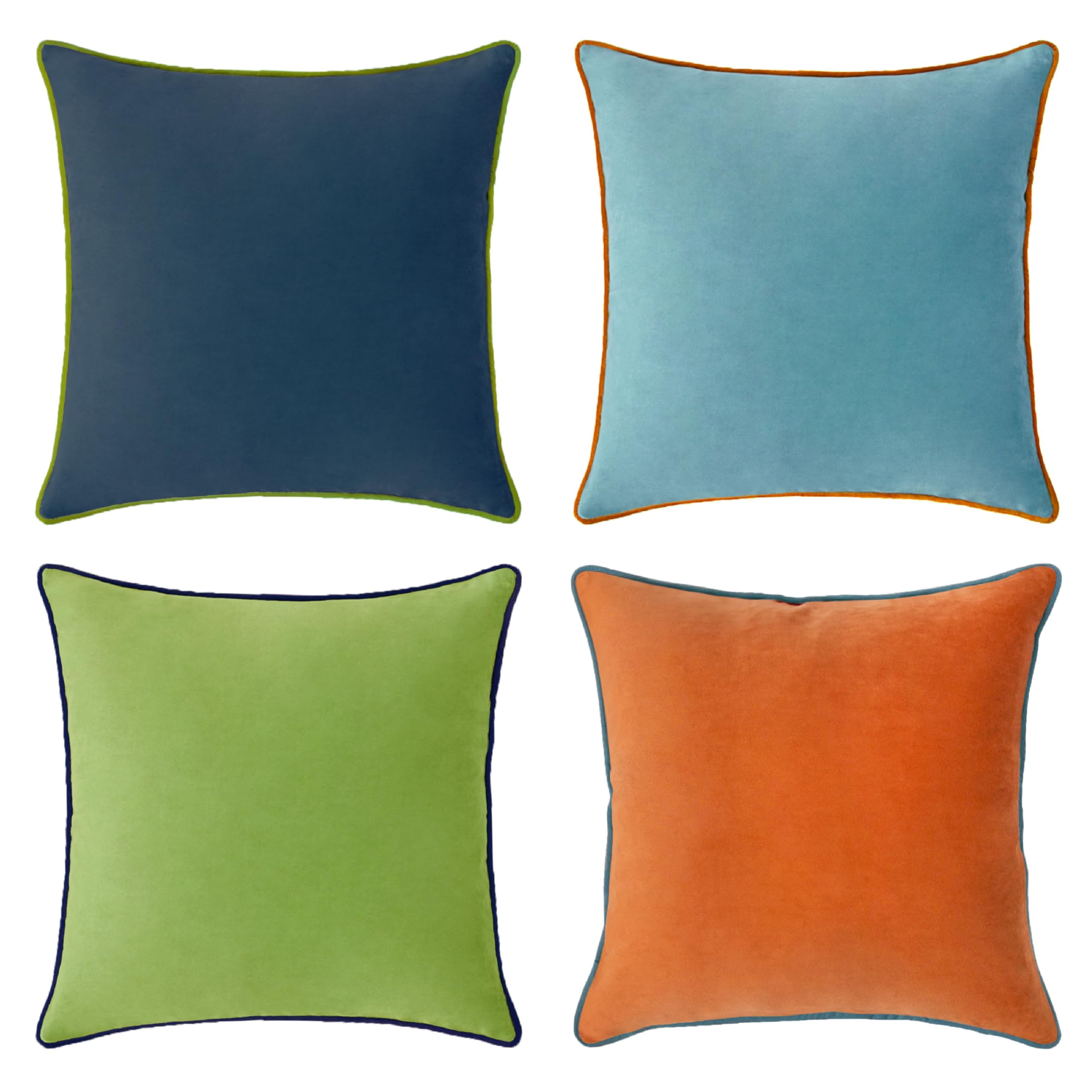 Decorative Throwow Covers Cushion Cases Set Of 4 Soft Modern Double ...