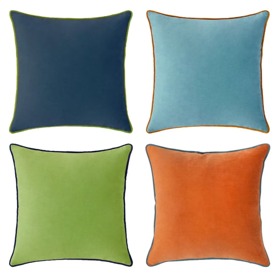 Decorative Throwow Covers Cushion Cases Set Of 4 Soft Modern Double ...