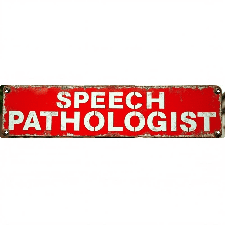 Decorative Tin Sign - 12*8 Inches Speech Pathologist Themed Design ...