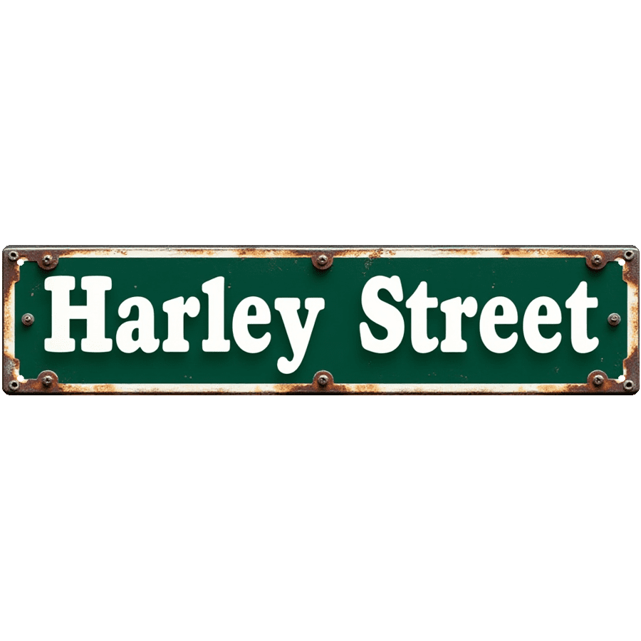 Decorative Tin Sign 16*4 Inch Harley Street Marker - For Family Room ...