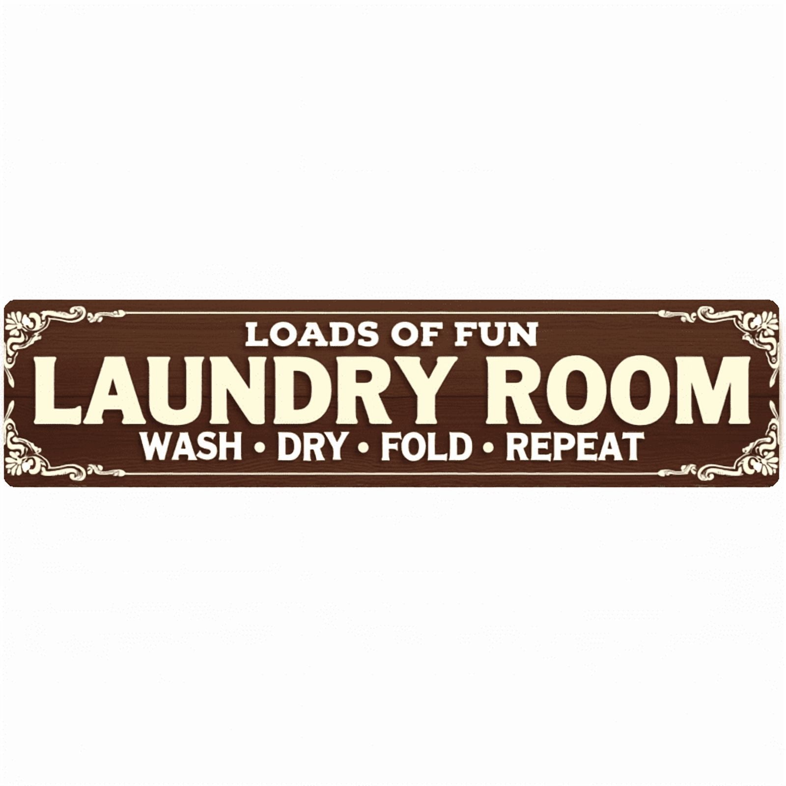 Decorative Tin Sign - 16*4 Inch "LAUNDRY ROOM LOADS OF FUN" Funny ...