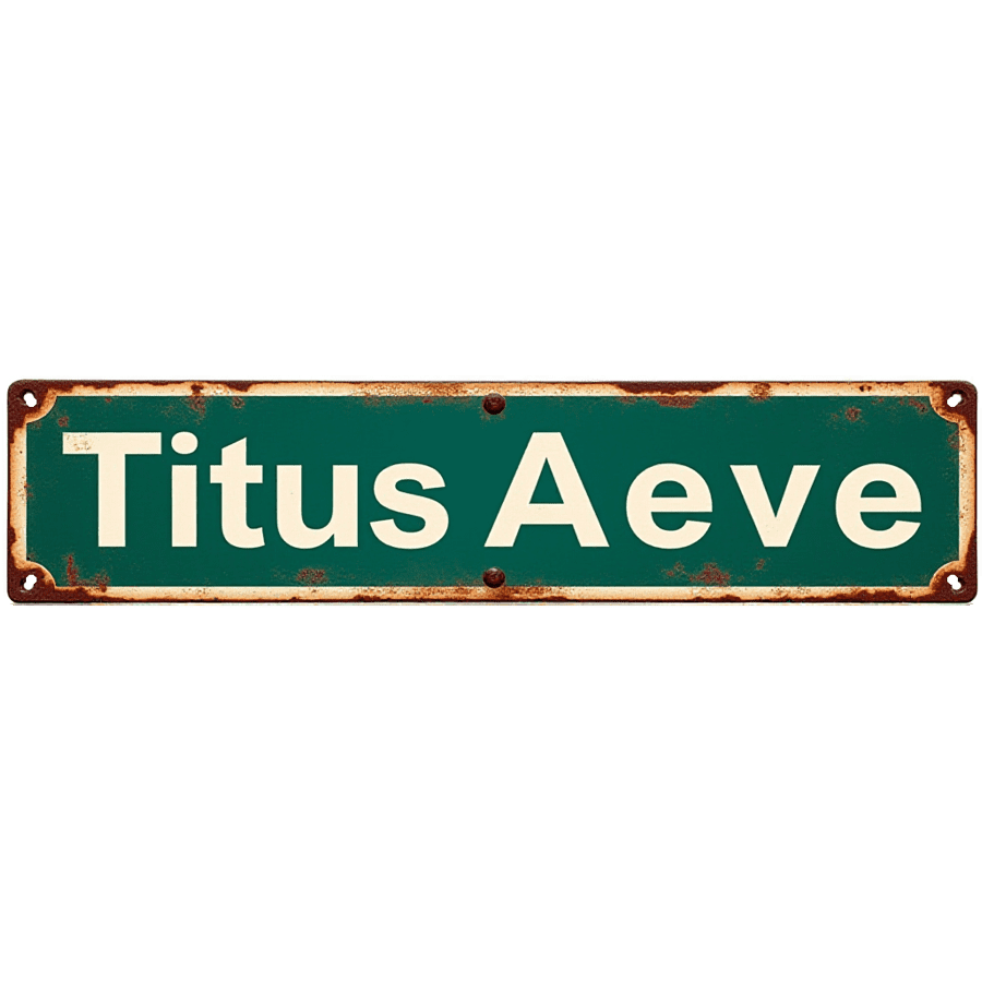 Decorative Tin Sign 16*4 Inch Titus Ave Sign - For Movie Room, Bar ...