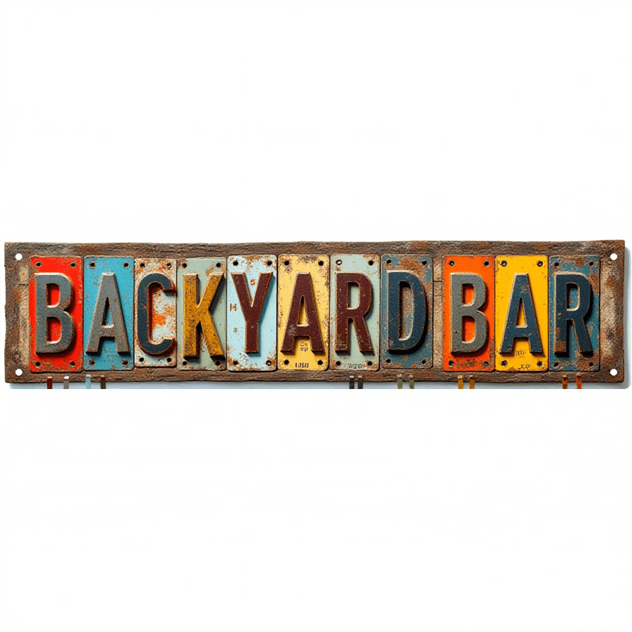 Decorative Tin Sign 16*4 Inches BACKYARD BAR Metal Sign for Patio ...