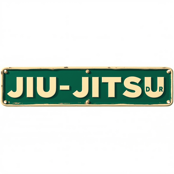 Decorative Tin Sign 16*4 Inches "Jiu-Jitsu" Gym, Man Cave, Garage Jiu ...