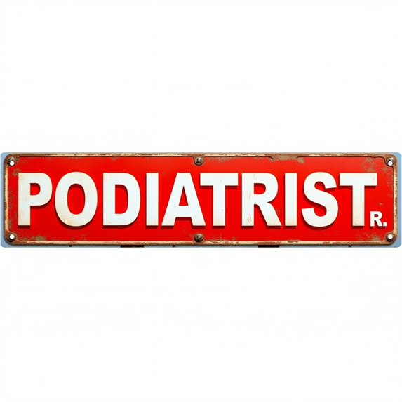 Decorative Tin Sign 16*4 Inches "Podiatrist R" Office, Home Studio ...