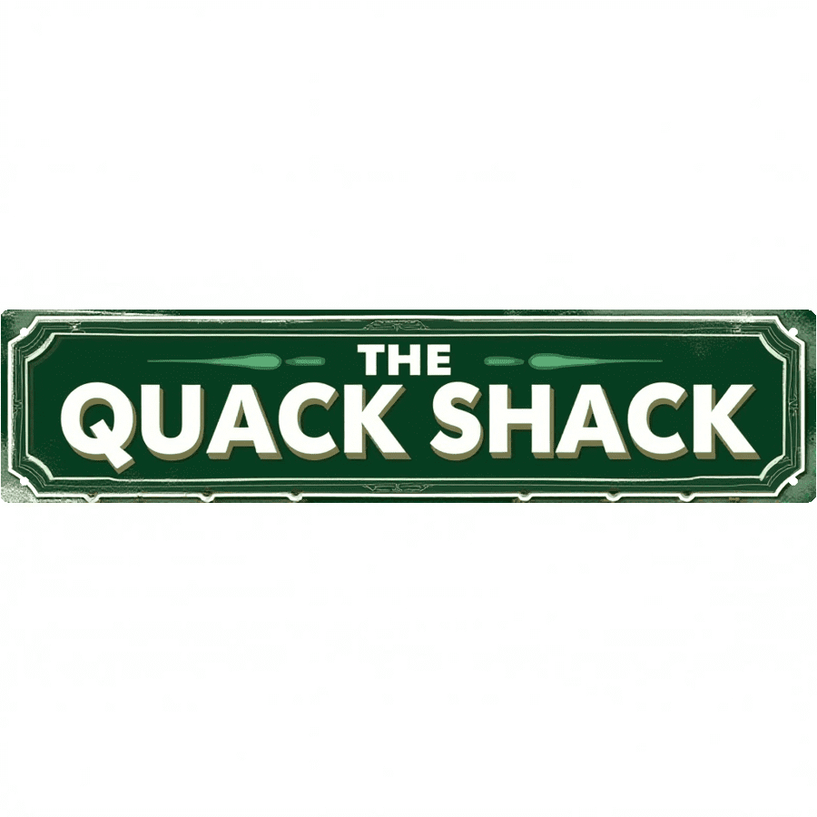 Decorative Tin Sign 16*4 Inches for Backyard,"Quack Shack" Patio ...