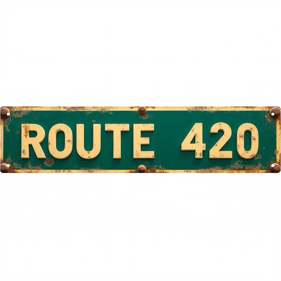 Decorative Tin Sign 16*4 Inches for Man Cave,"Route 420" Bedroom ...