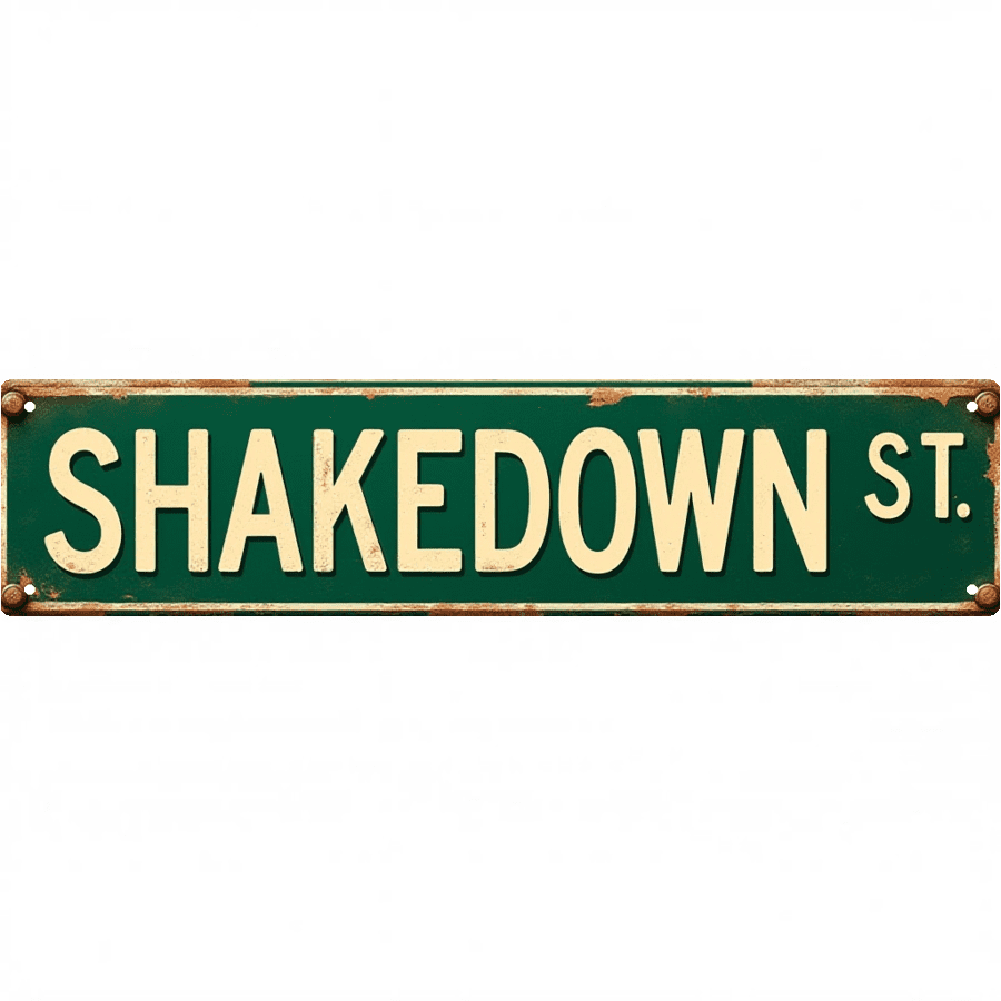 Decorative Tin Sign 16*4 Inches for Man Cave,"Shakedown St" Patio ...