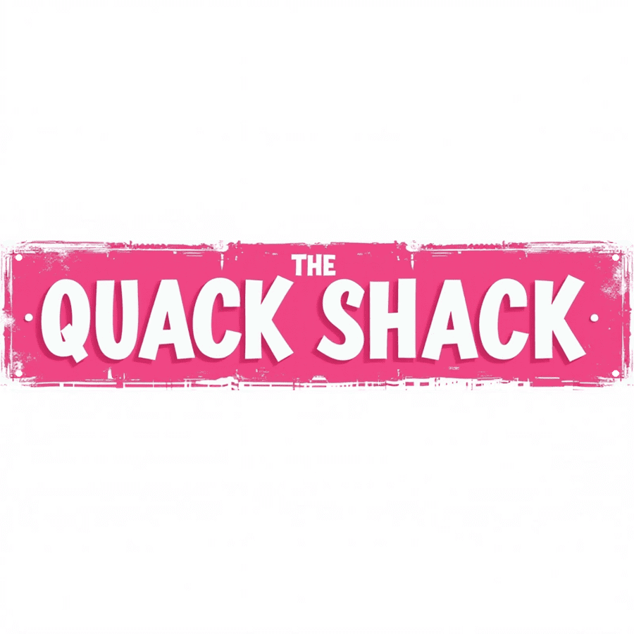 Decorative Tin Sign 16*4 Inches for Yard, Fen"Quack Shack" ce, Patio ...