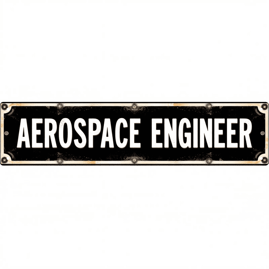 Decorative Tin Sign 16x4 Inch Aerospace Engineer Design - Ideal for ...