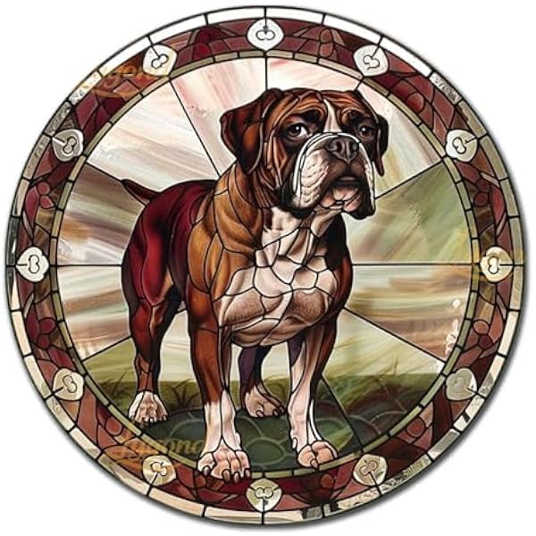 Decorative Tin Sign Playful Boxer for Home Gyms Boxer Dog Enthusiast ...