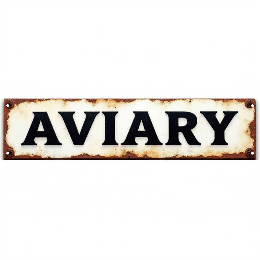 Decorative Tin Signs 16*4 Inches "Aviary" Vintage Aviary Decor for ...