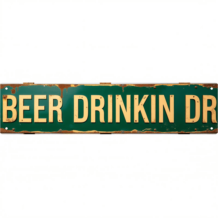 Decorative Tin Signs 16*4 Inches "Beer Drinkin Dr" Suitable for Bar ...