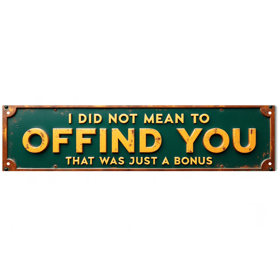 Decorative Tin Signs 16*4 Inches "Did Not Mean to Find You" Street ...