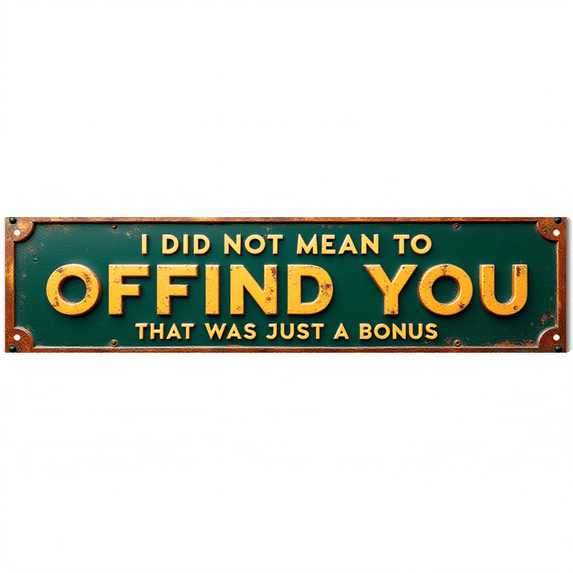 Decorative Tin Signs 16*4 Inches "Did Not Mean to Find You" Street ...