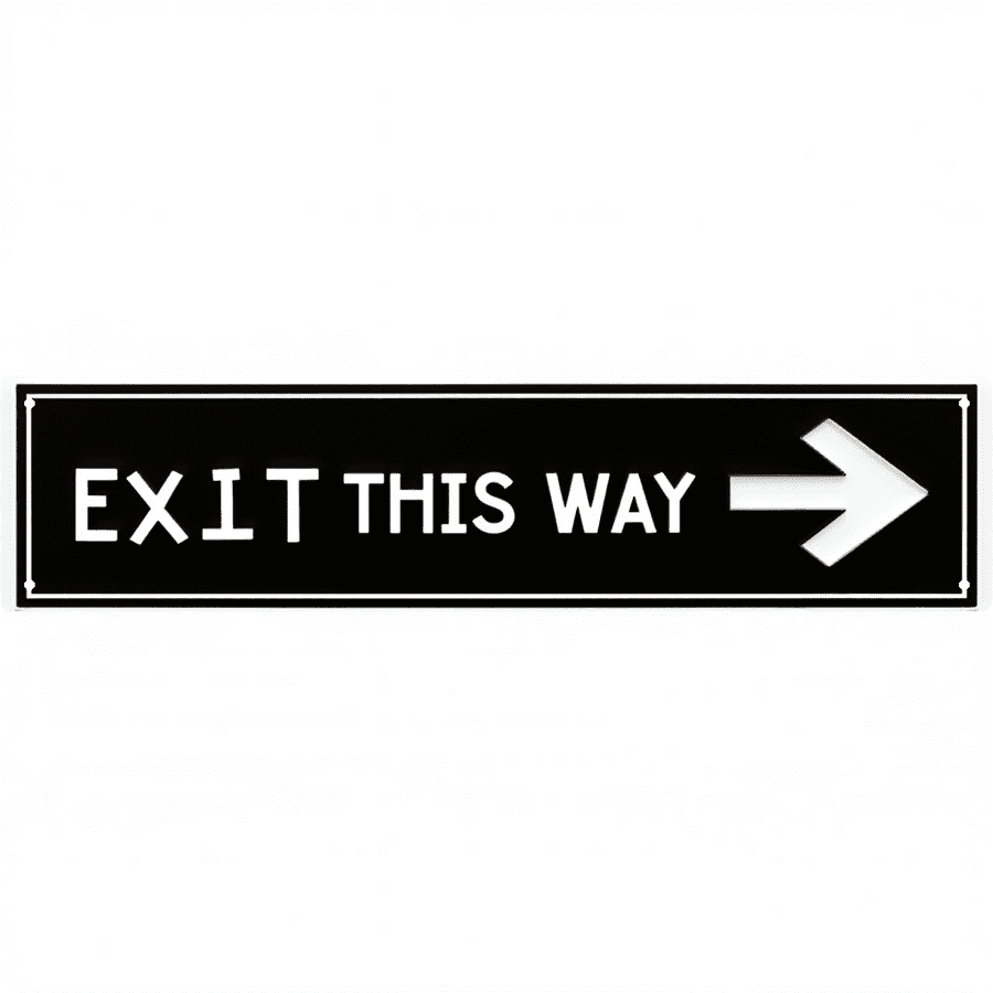 Decorative Tin Signs 16*4 Inches "Exit This Way Arrow" Great for ...