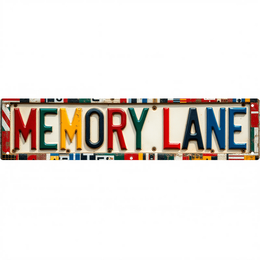 Decorative Tin Signs 16*4 Inches Memory Lane Street Sign Style for ...