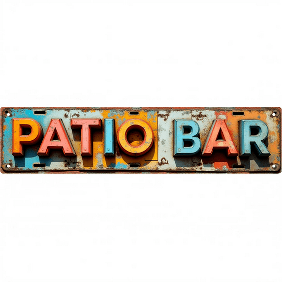 Decorative Tin Signs 16*4 Inches "Patio Bar" Retro Kitchen Decor ...