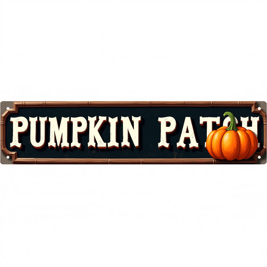 Decorative Tin Signs 16*4 Inches "Pumpkin Patch" Home Office Decor ...
